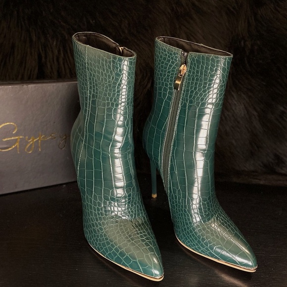 Shoes | Croc Stiletto Booties | Poshmark